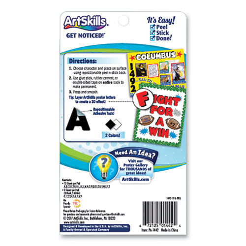 Black And White Poster Letters And Numbers, 10" H, 310-pack – WATS International, Inc.