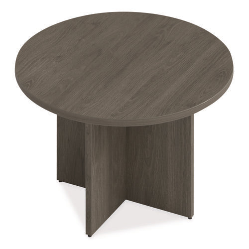 Alera Seville Round Conference Table, Round, 48" Diameter, Walnut ...