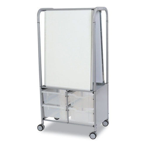 Callero Makerhub Trolley Set 01, Metal, (2) Magnetic Whiteboards, (4 ...