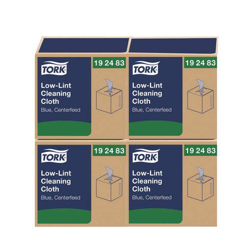 Low-lint Cleaning Cloths, 1-ply, 15 X 15, Blue, 240 Sheets, 4 Boxes/ca ...
